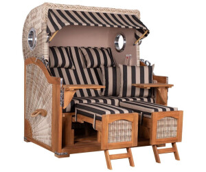 Mr. Deko Strandkorb Düne Grande Bullauge Teak PE Shell Dessin 581 ab 2. ...