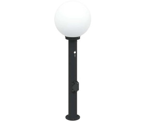 vidaXL Pollerleuchte mit Sensor und Steckdose 80cm Schwarz IP44 ab 45 ...
