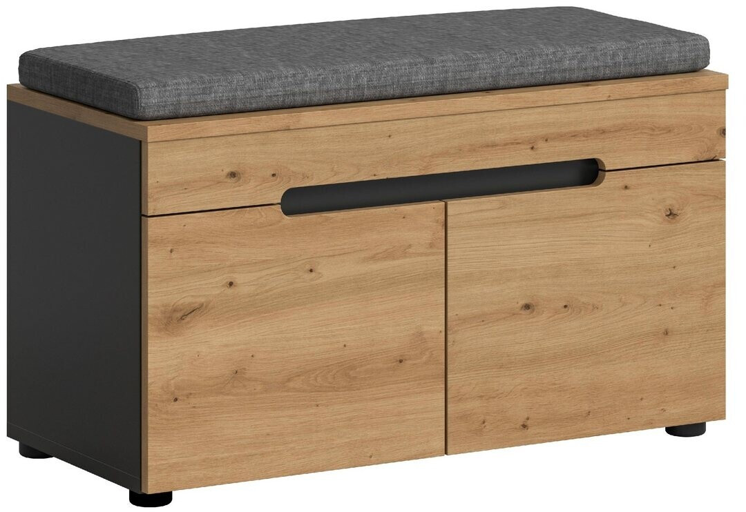 xonox.home Canu Sitzbank mit Sitzkissen Basalt grau / Artisan ...