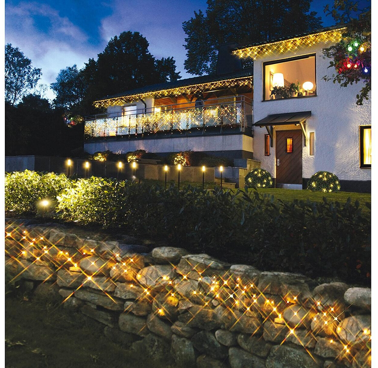 Star Trading System 24 LED-Eiszapfen Extra 98LEDs 2x1m warmweiß Outdoor ...