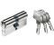 BKS Industriedoppelzylinder B-59 50/50mm verschiedensperrend Messing ...