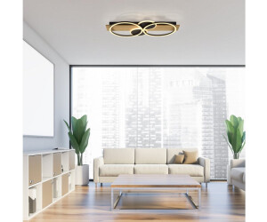 JUST LIGHT Trooper LED-Deckenleuchte Holz/Eisen, schwarz (14552-18) ab ...