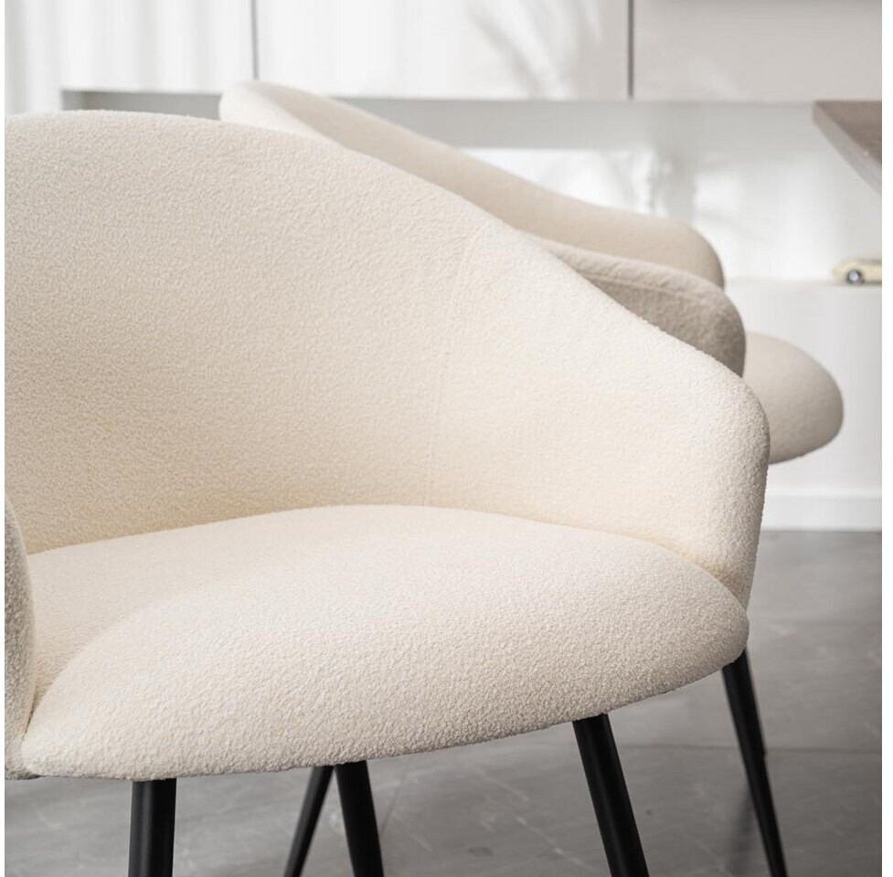 Home Deluxe Celeste Polsterstuhl Bouclé Weiß, 4er-Set (55958_IT) ab 289 ...