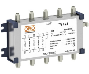 OBO Bettermann TV 4+1 Überspannungsschutzgerät für SAT/Koaxial 2,5kA ...
