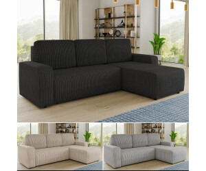 Sofnet Roma L Ecksofa Cord mit Schlaffunktion und Bettkasten, L-Form ...