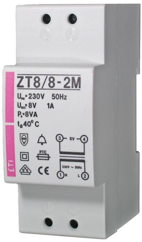 ETI Klingeltransformator ZT 8/8-2M 8V 1A Hutschiene ab 18,53 ...