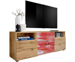 Komodee Urbino TV-Schrank Wotan 140x53x35cm LED RGB, 3 Glasböden ...