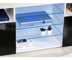 Komodee Urbino TV-Schrank Wotan 140x53x35cm LED RGB, 3 Glasböden ...