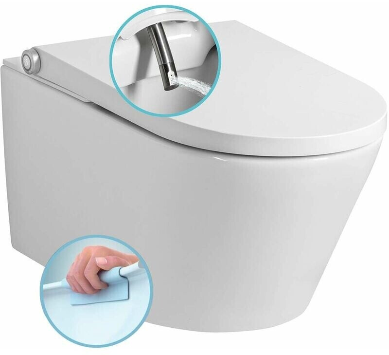 Sapho VEEN CLEAN Wand-WC mit integriertem elektronischem Bidet, Rimless ...