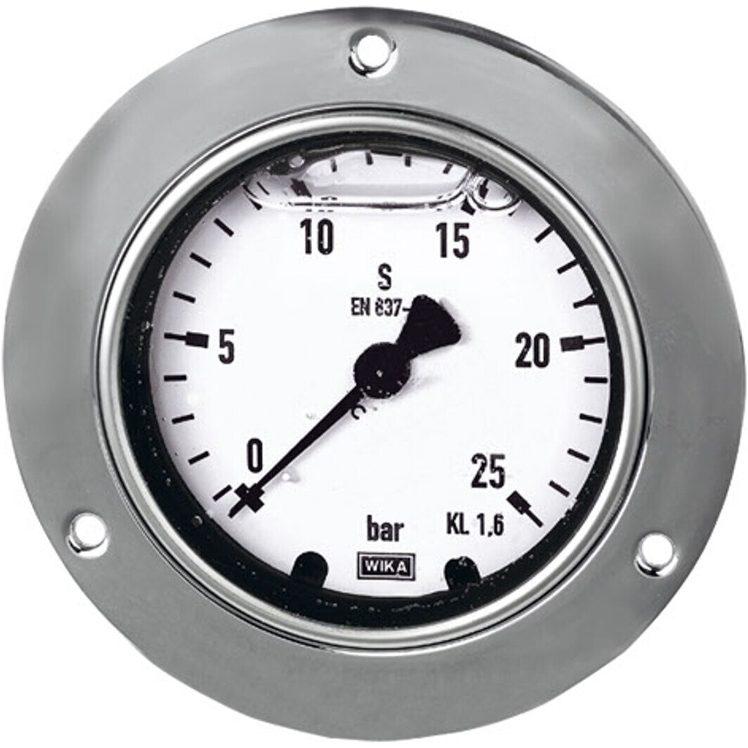 Riegler Glyzerinmanometer Frontring G 1/4 hinten zentriert -1/0,0 bar Ø ...