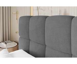 ALTDECOR Auri Boxspringbett mit Bettkasten 120x200cm Cord Dunkelgrau H4 ...