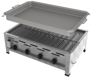 ChattenGlut Gastrobräter 4-flammig Tischgerät Edelstahl 18kW Flüssiggas ...