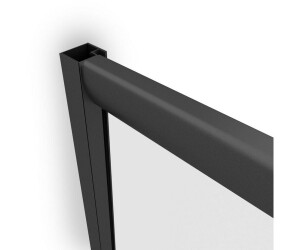 Schulte Corner Eckeinstieg Schiebetür 90x90cm 4mm ESG Klar Mattschwarz ...