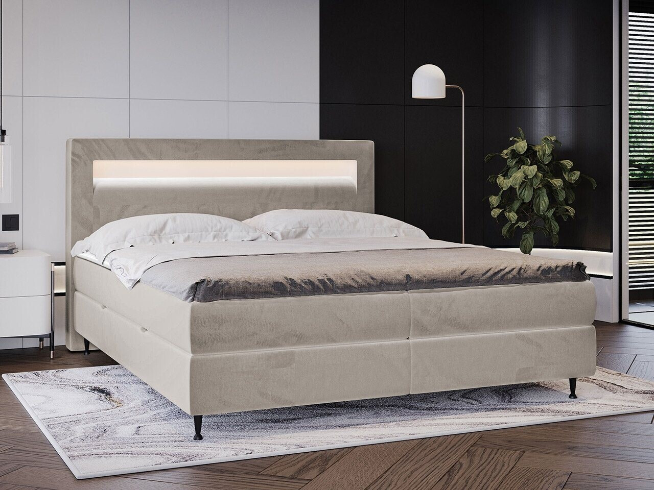 Mirjan24 Boxspringbett Ovo mit Bettkästen, Topper, Matratze ...