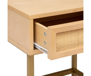 Atmosphera RAYO Nachttisch 1 Schublade, Holz & Wiener Geflecht, 45x50cm ...