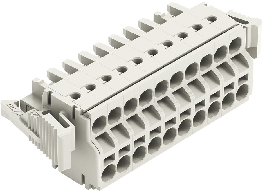 Wago 2-Leiter-Federleiste Push-in CAGE CLAMP 2,5mm² lichtgrau (721-2110 ...