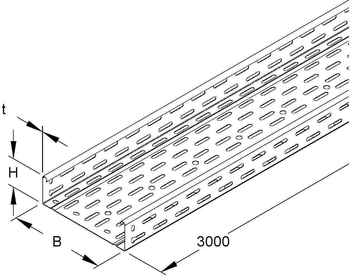 Niedax Kabelrinne gelocht 60x100mm, 3000mm (RLC 60.100) ab 44,04 ...