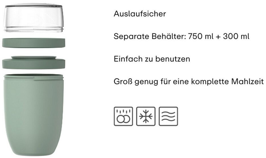 Mepal Lunchpot ellipse xl 750 ml + 300 ml - nordic sage ab 16,96 ...