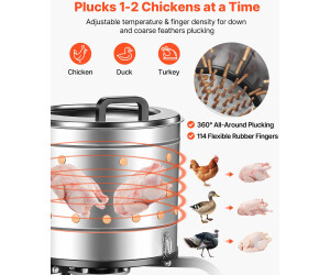 VEVOR Chicken Plucker Machine 15.7 in Drum ab 248,80 € | Preisvergleich ...