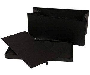 Echtwerk Sitzbank faltbar mit Stauraum, Kunstleder, schwarz, 76x38x38cm ...