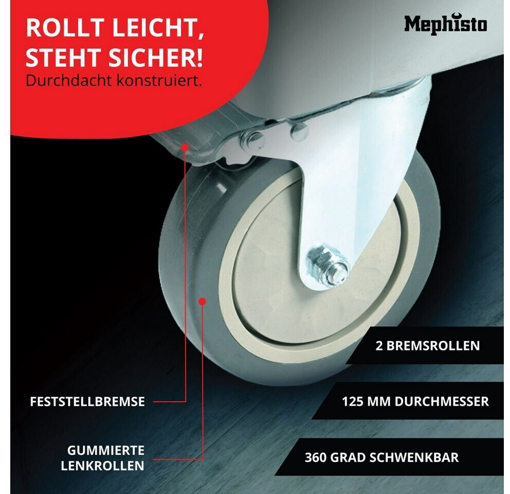 Mephisto Tools Premium Werkzeugwagen 7 Schubladen, gefüllt mit Werkzeug ...