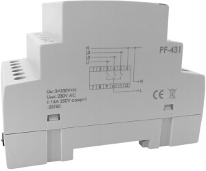 F&F PF-431 Automatischer Phasenschalter 16A 3x230V+N True RMS (PF-431 ...