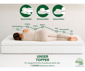 Dream Star Easy Dream Matratzentopper Kaltschaum H3, 140x200cm ...