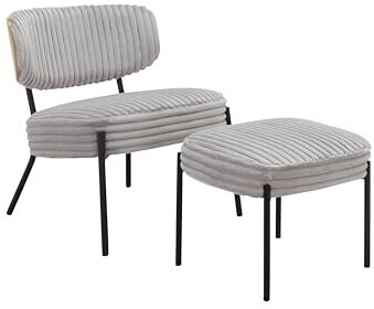 OEM Jerry Lounge-Sessel mit Hocker, Stoff, hellgrau (12651092) ab 109 ...