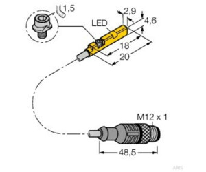Turck Magnetfeldsensor für Pneumatikzylinder BIM-UNR-AN6X-0.3-RS4 ...