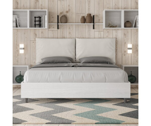 ITYhome Egos Antea Doppelbett mit Bettkasten 160x190cm, weißer Esche ...