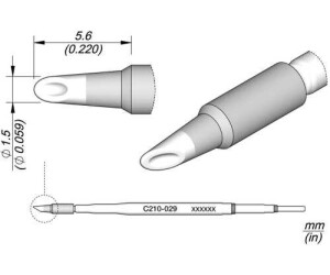 JBC C210 Lötspitze Hohlkehle Ø2,0mm (C210030) ab 45,14 ...