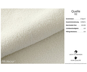 ALTDECOR IREA-U1-v2 Wohnlandschaft U-Form, Textil, beige, 301x165x80cm ...