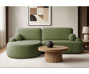 Lookway Cleo Ecksofa mit Schlaffunktion und Bettkasten, links, grün ...