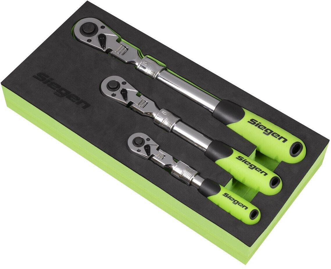 Sealey Siegen ausziehbares Flexi-Kopf Ratschenschlüssel-Set, 3-teilig ...