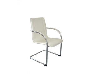 CLP Melina Chaise Visiteur Porte-à-faux, Piètement Métal Chromé, crème ...
