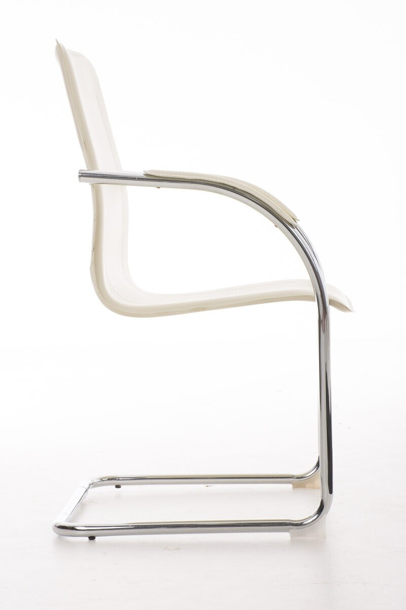 CLP Melina Chaise Visiteur Porte-à-faux, Piètement Métal Chromé, crème ...