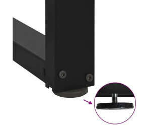vidaXL Couchtischbeine T-Form, Stahl, schwarz, 70x25x(42-43)cm, 2 Stk ...