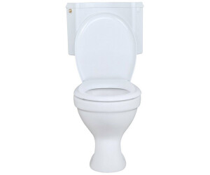 BELVIT Stand-WC Set weiß, waagerechter Abgang, Softclose-Sitz, Eck ...