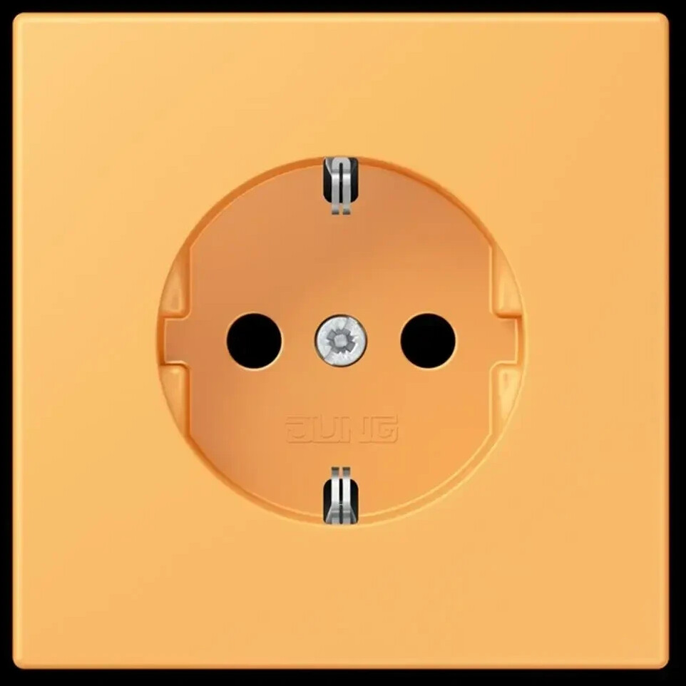 Jung SCHUKO-Steckdose 16A 250V Duroplast lackiert, Ocre Jaune Clair ...