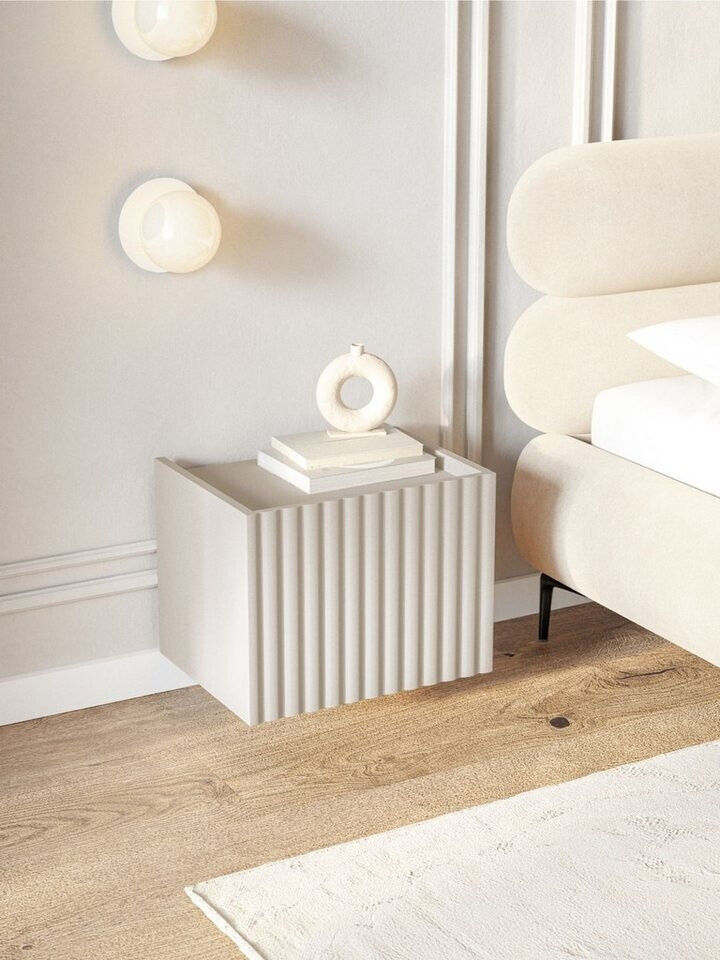 Selsey Fiorra Wandnachttisch Push-to-Open, greige, 37x48x37cm ab 139,49 ...