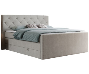 MKS Meble King Velen Boxspringbett mit Topper, beige, 160x200cm, H3 ...