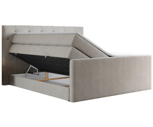 MKS Meble King Velen Boxspringbett mit Topper, beige, 160x200cm, H3 ...