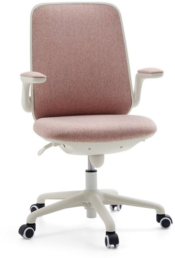 HJH Office Swivelo Kinder-Drehstuhl Stoff, klappbare Armlehnen, rosa ab ...