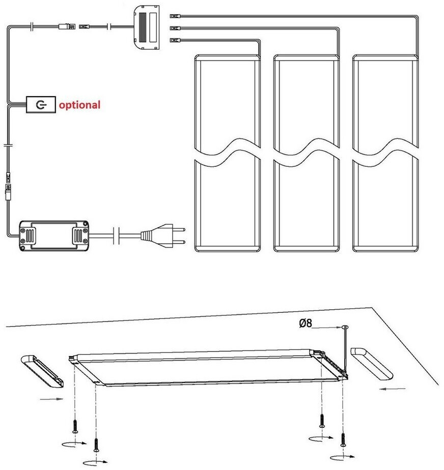 Kalb Lumeo LED Unterbauleuchte Küche dimmbar, 45/60cm, 3000K/4000K ...