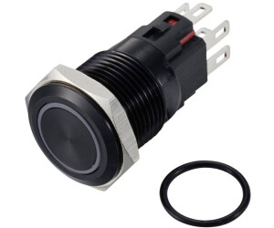 TRU Components Druckschalter 250V/AC 3A RGB IP65 rastend, Aluminium ...