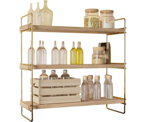 Hanah Home Rafi Wandregal Holz und Metall, braun-gold (498HFT1108) ab ...