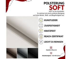 MKS Meble Veneto King Boxspringbett 160x200 Kunstleder dunkelgrau, zwei ...