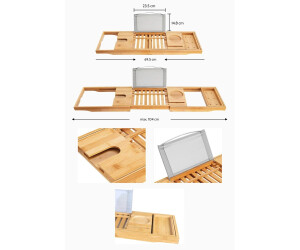 Badland MODERN Rechteck-Badewanne 140x70 mit Ablaufgarnitur, Bambus ...