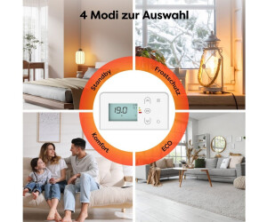 CIARRA CBHTD15A-W Keramikheizkörper mit Heizfolie 1500W, WiFi, IP24 ...