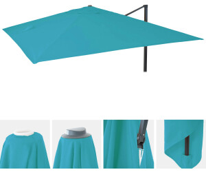 Mendler Ersatz-Bezug HWC-A96 Ampelschirm 3x3m Polyester türkis (HWC-A96 ...